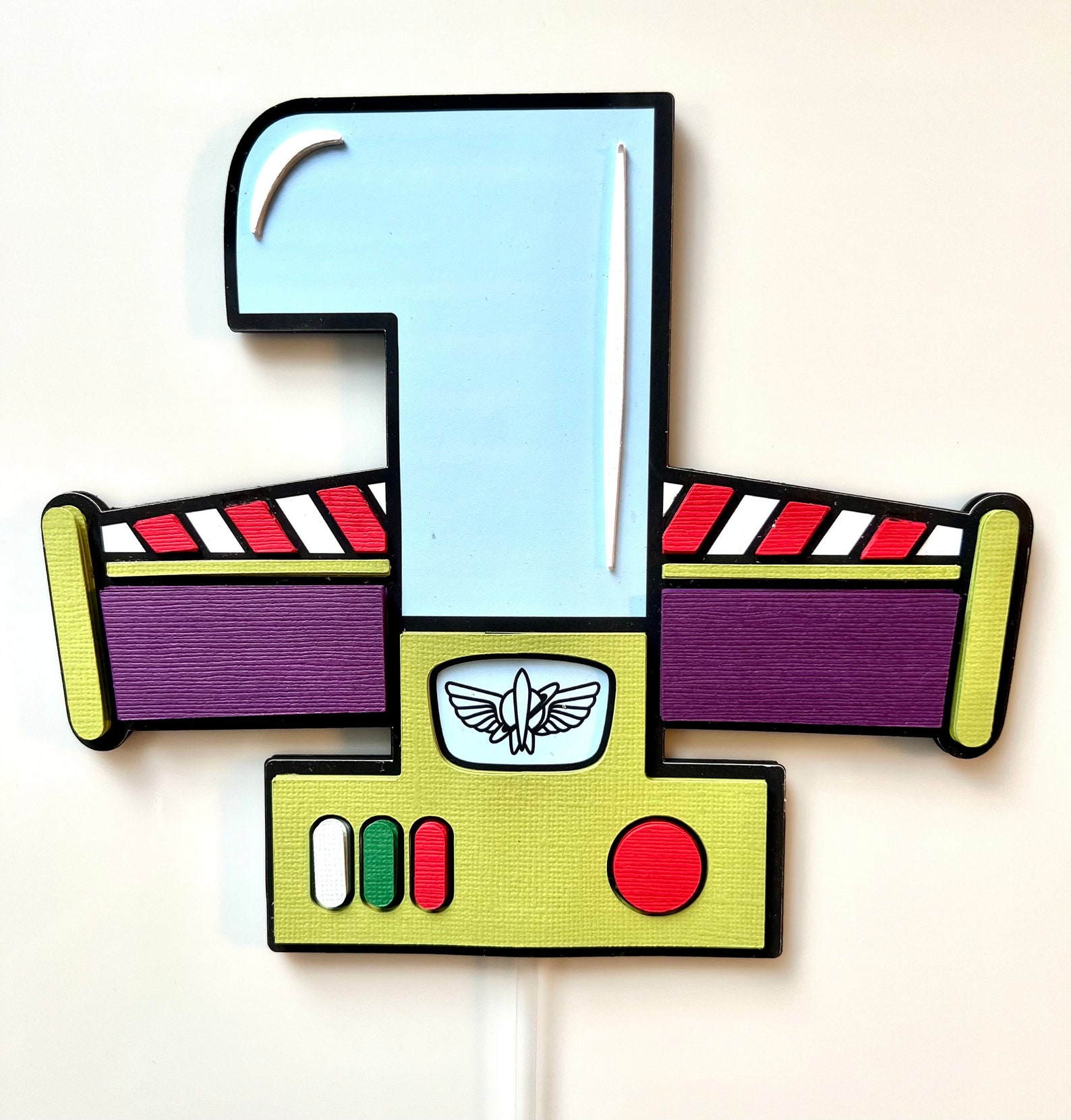 Toy Story Inspired Cake Topper, Customizable Age, Buzz Topper, 3-D ...