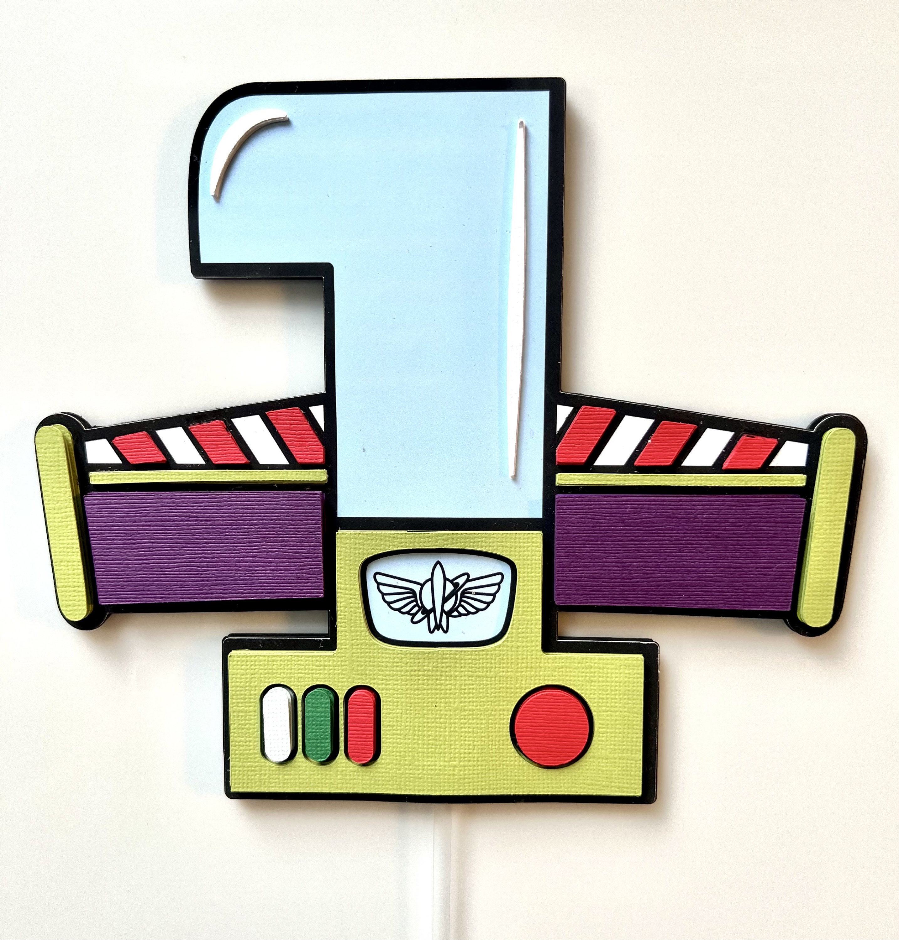 Toy Story Inspired Cake Topper, Customizable Age, Buzz Topper, 3-D ...