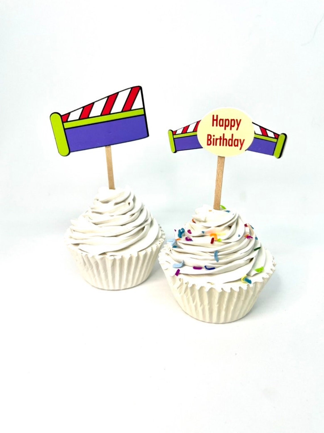 Toy Story Inspired Cupcake Toppers, Buzz Cupcake Toppers - Etsy