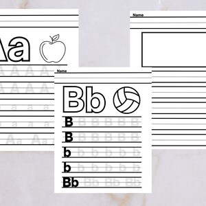 Upper & Lowercase Alphabet Letter Printable Worksheets, Toddler ...