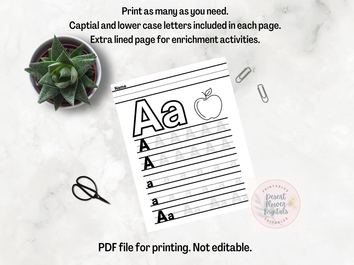 Upper & Lowercase Alphabet Letter Printable Worksheets, Toddler ...