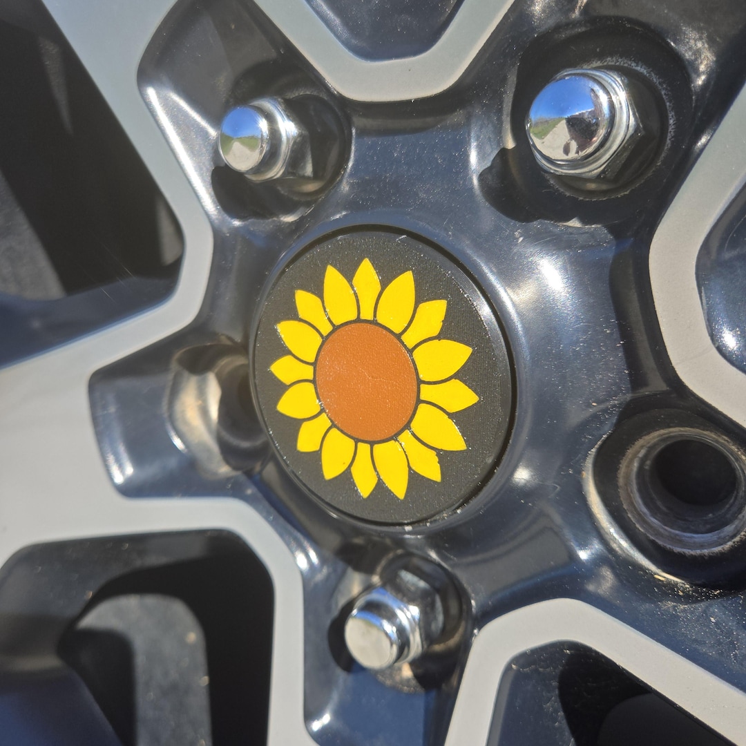 Sunflower Jeep Center Cap for Jeep Wheels | Spare Tire Gift | Jeep JK ...