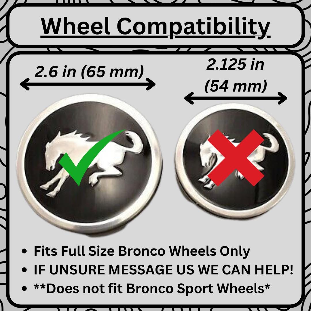 Sasquatch Center Caps for 21+ Bronco Wheels | Bigfoot Topo Wheel Caps ...