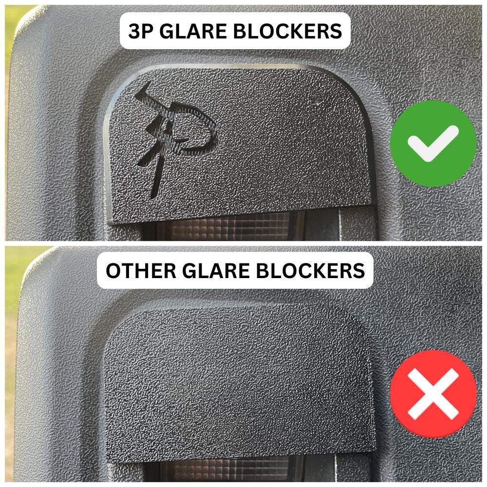 Premium Glare Blockers for 3rd Gen Tacoma (16-23) | (2x) License Plate ...