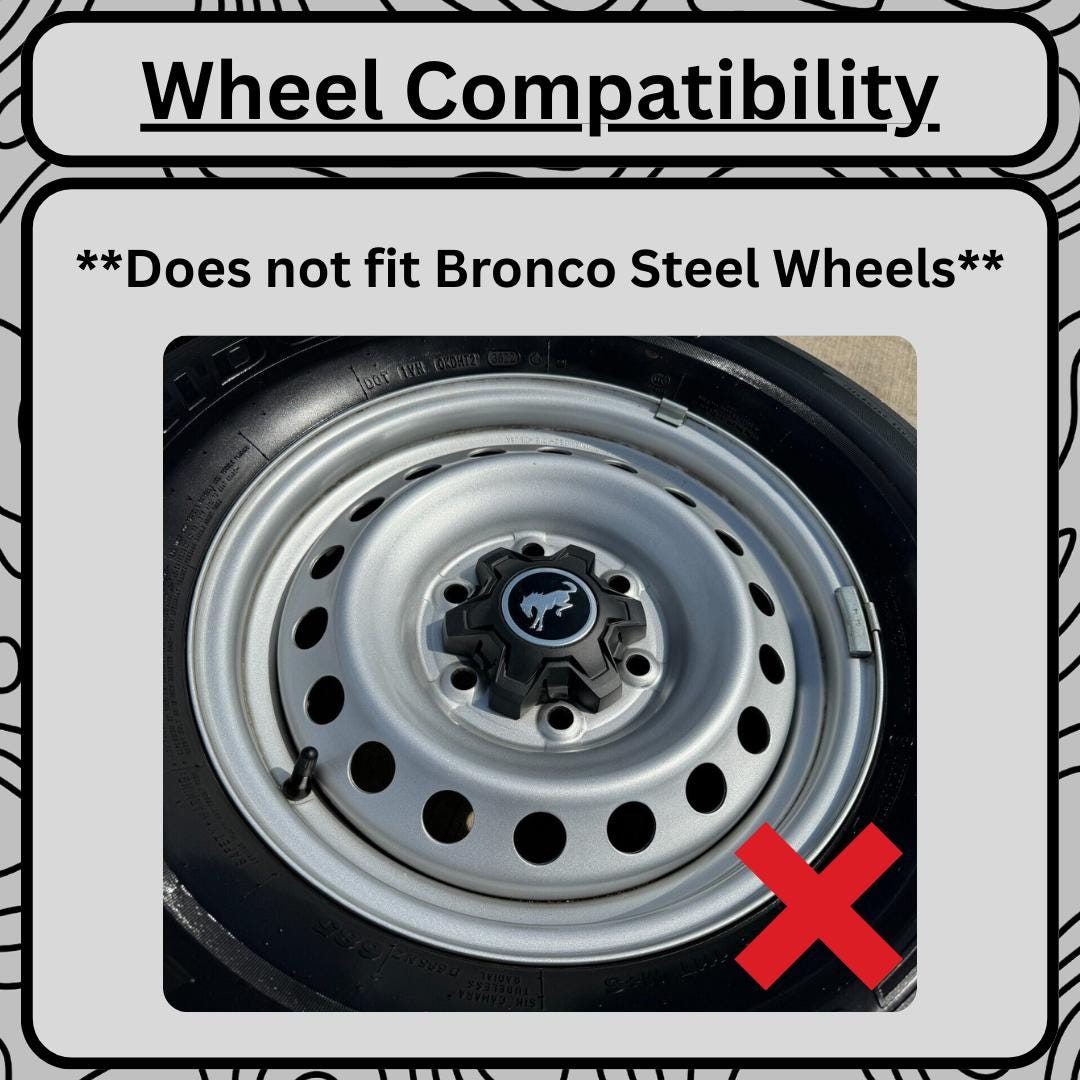 Sasquatch Center Caps for 21+ Bronco Wheels | Bigfoot Topo Wheel Caps ...