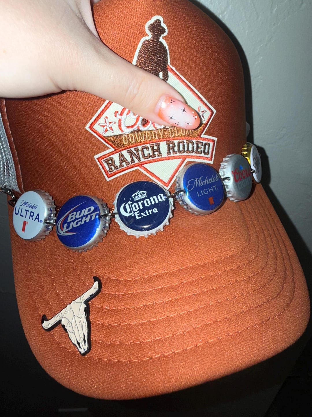 Beer Bottle Cap Hat Chains for Trucker Hats - Custom Hat Chain Handmade ...