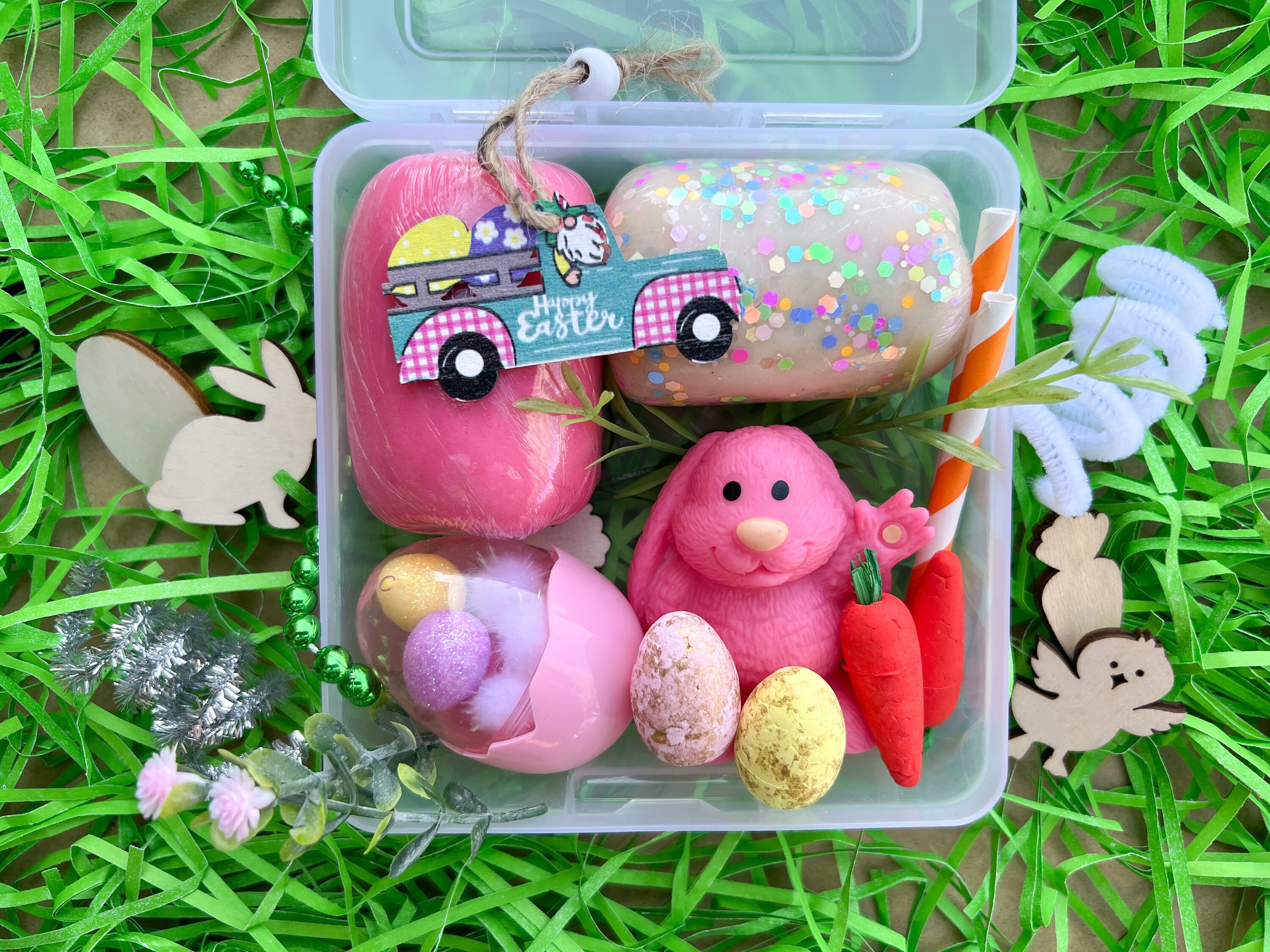 Hoppy Bunny Mini Playdough Kit Easter Playdough Kit, Easter Basket ...