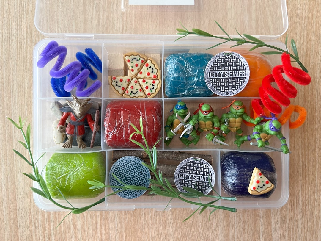 TMNT Playdough Kit Ninja Turtles Playdough Kit, Sensory Kit - Etsy