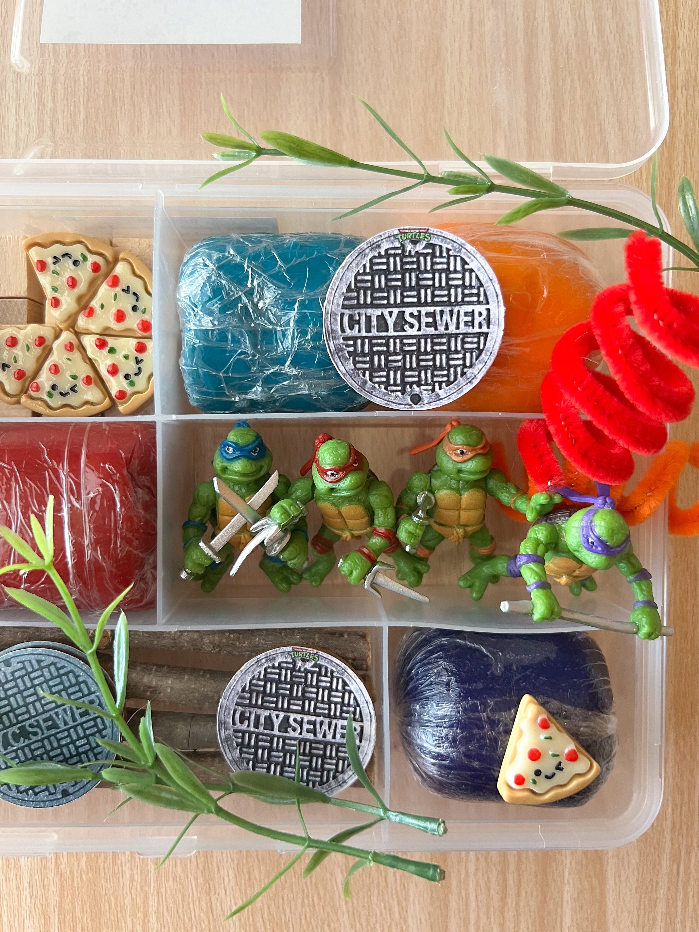 TMNT Playdough Kit Ninja Turtles Playdough Kit, Sensory Kit - Etsy