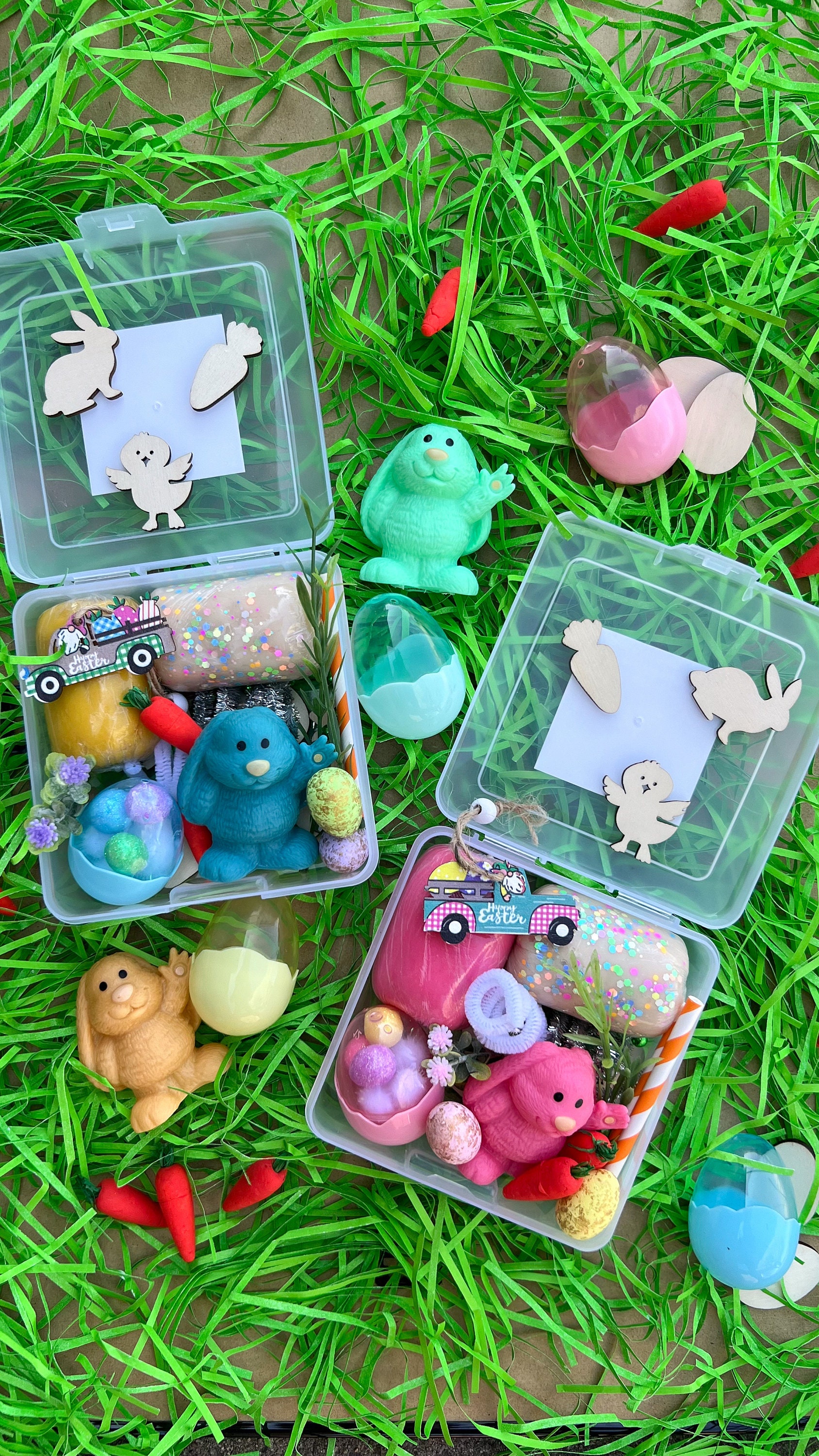 Hoppy Bunny Mini Playdough Kit Easter Playdough Kit, Easter Basket ...