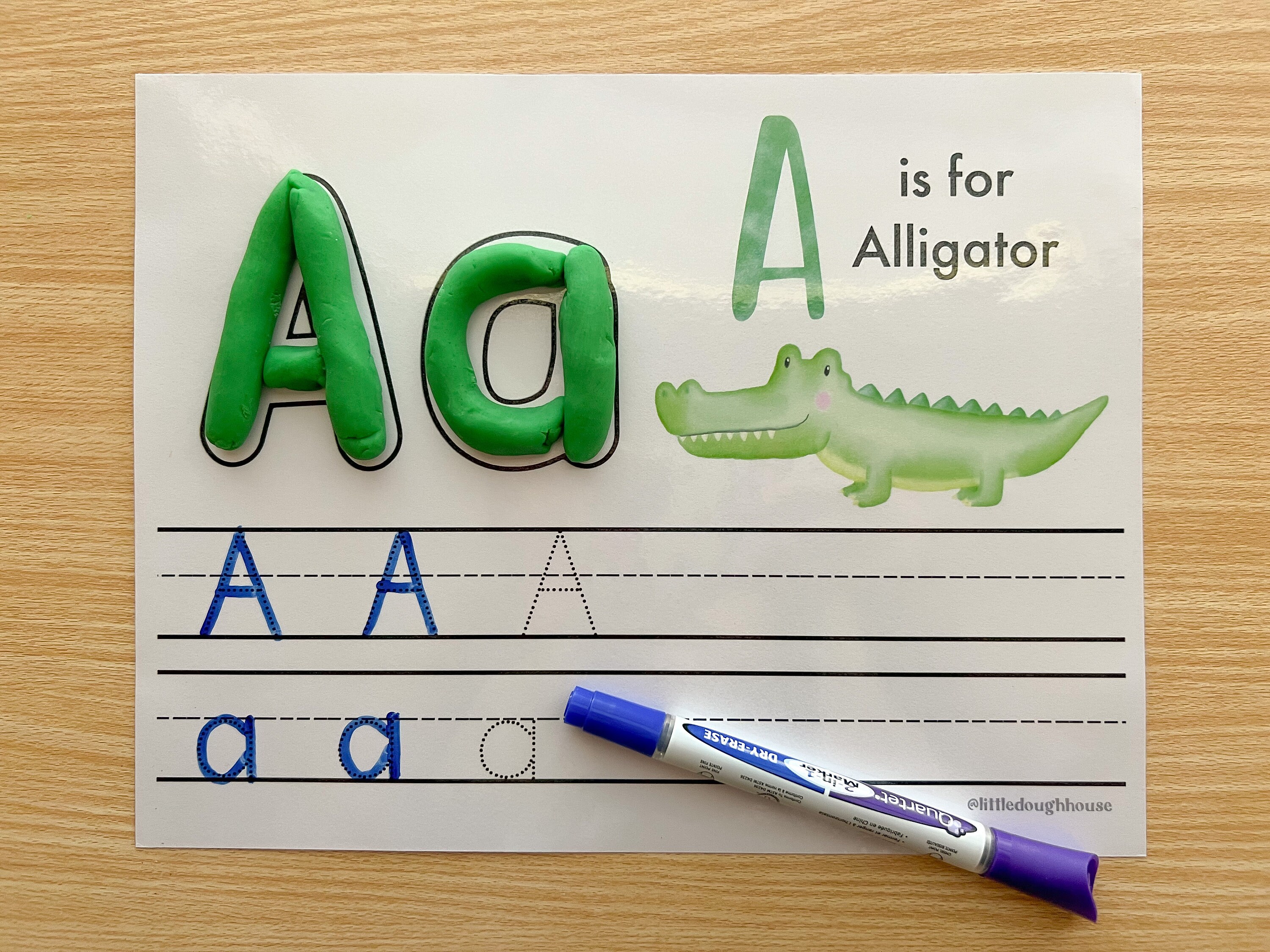 Animal Alphabet Playdough Mats Tracing Activity - Etsy