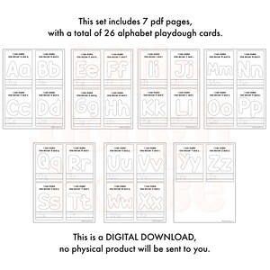 Alphabet Playdough Cards Playdough Mats Tracing Activity - Etsy