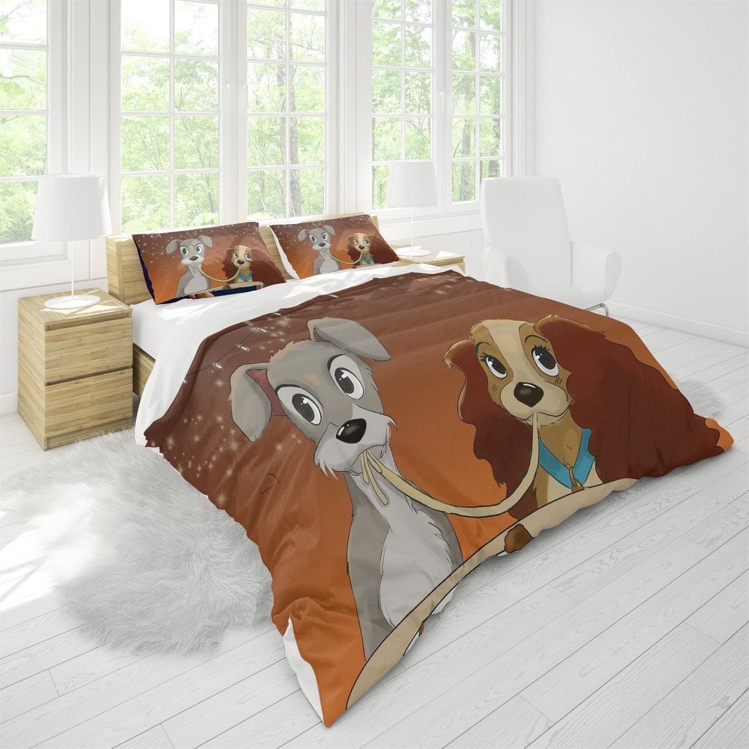 Lady and the Tramp Three Piece Printed Fashion Pattern Bedding Set ...