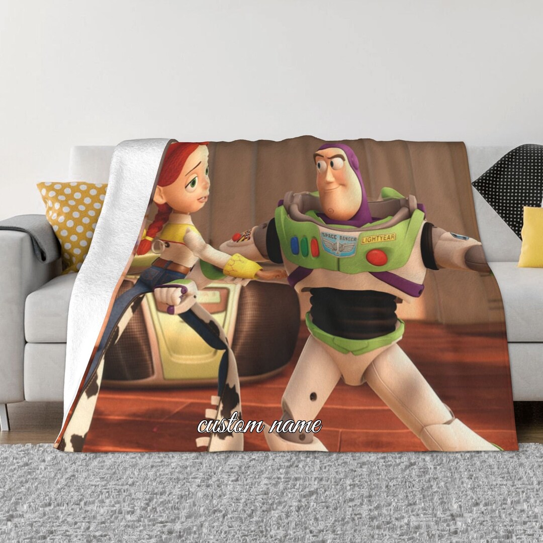 Two Layers Blanket Disney Buzz Lightyear Custom Name Printed - Etsy