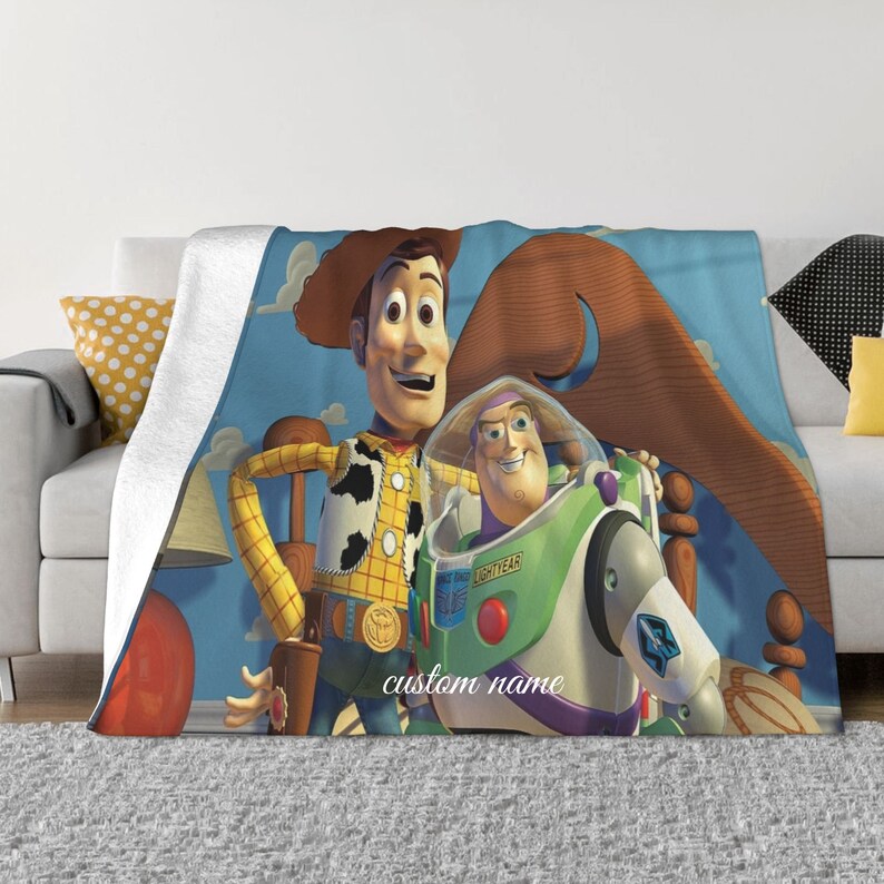 Two Layers Blanket Disney Buzz Lightyear Custom Name Printed - Etsy