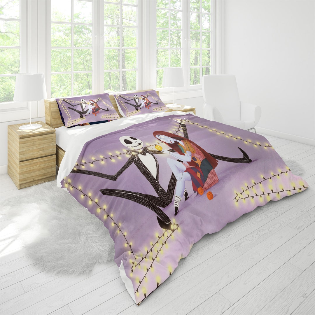 Jack Skellington Three Piece Printed Fashion Pattern Bedding Set Three ...