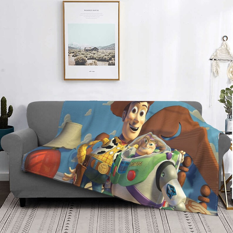 Two Layers Blanket Disney Buzz Lightyear Custom Name Printed - Etsy