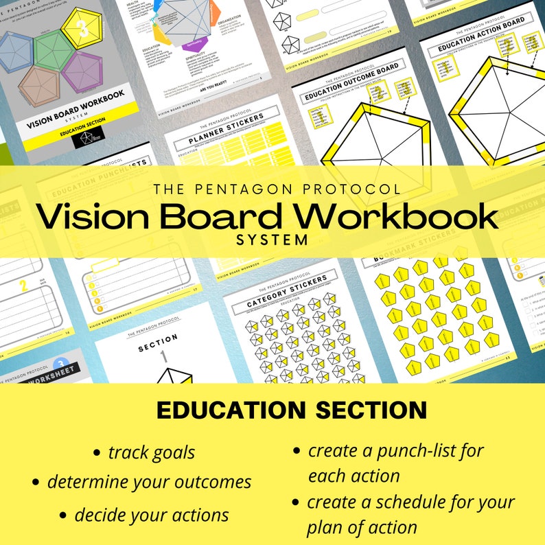 EDUCATION VISION BOARD Workbook – Printable | Education Goals and ...