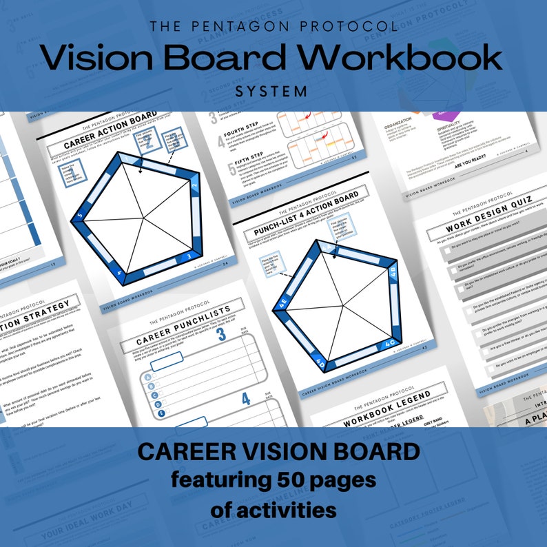 Updated 2023 CAREER VISION BOARD Workbook Career Vision Board Kit ...