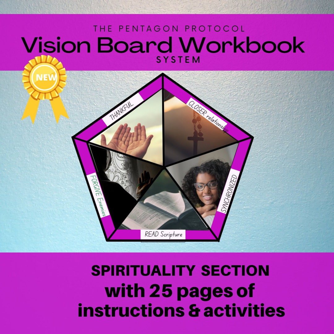 SPIRITUALITY VISION BOARD Workbook System -printable | Spiritual Vision ...