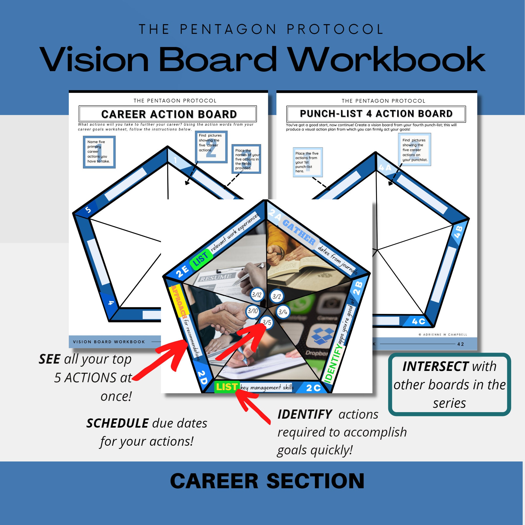 Updated 2023 CAREER VISION BOARD Workbook Career Vision Board Kit ...