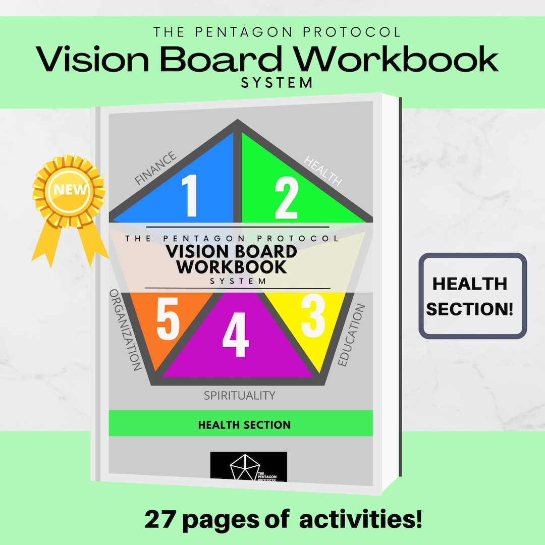 HEALTH VISION BOARD Workbook Digital Download Printable Health Vision ...