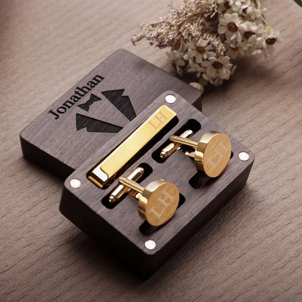 Tie Clip and Cufflink Set - Etsy