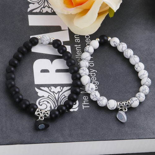 Couples Bracelet Set of 2 Relationship Bracelets Couples - Etsy