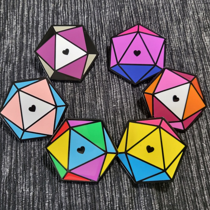 D20 Enamel Pin - Etsy