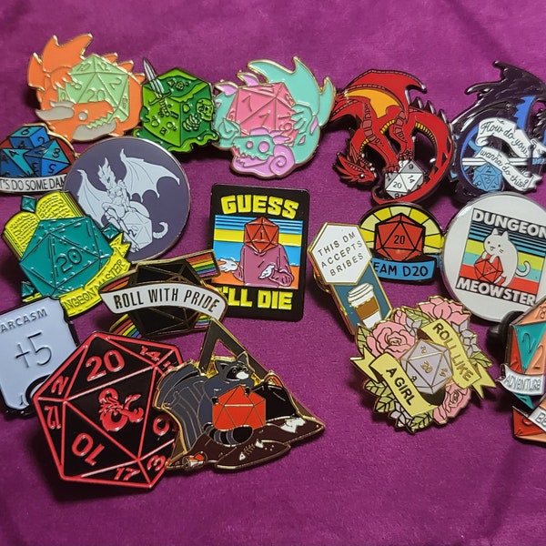 Dnd Enamel Pin - Etsy