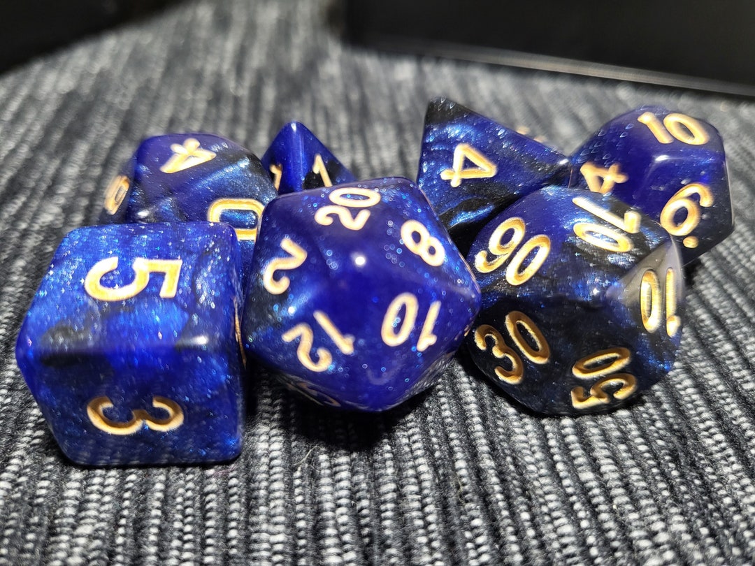 Ocean Floor Blue Dungeons and Dragons DND Dice Set D&D - Etsy