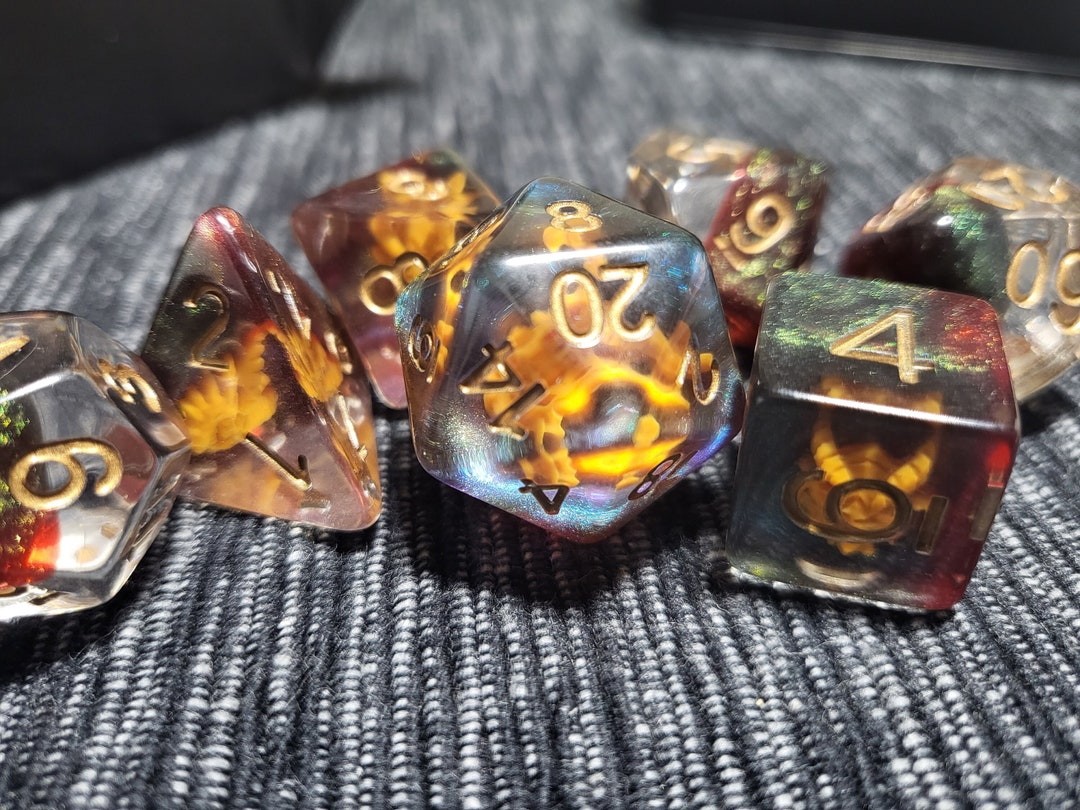 Demon Dragon Mask Resin Dice | Dungeons and Dragons | DND Dice Set | D ...