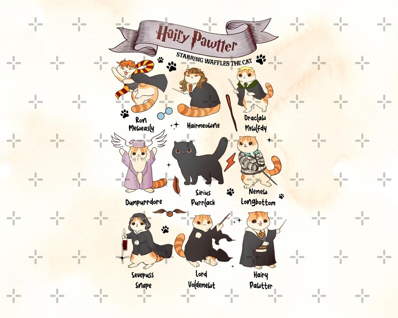 Funny Harry Pawter PNG, Pottery Cats Png, Harry Pawter Kitten Pottery ...