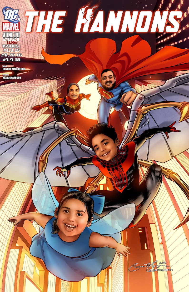 Custom Superhero Portrait Custom Comic Cover Personalized - Etsy