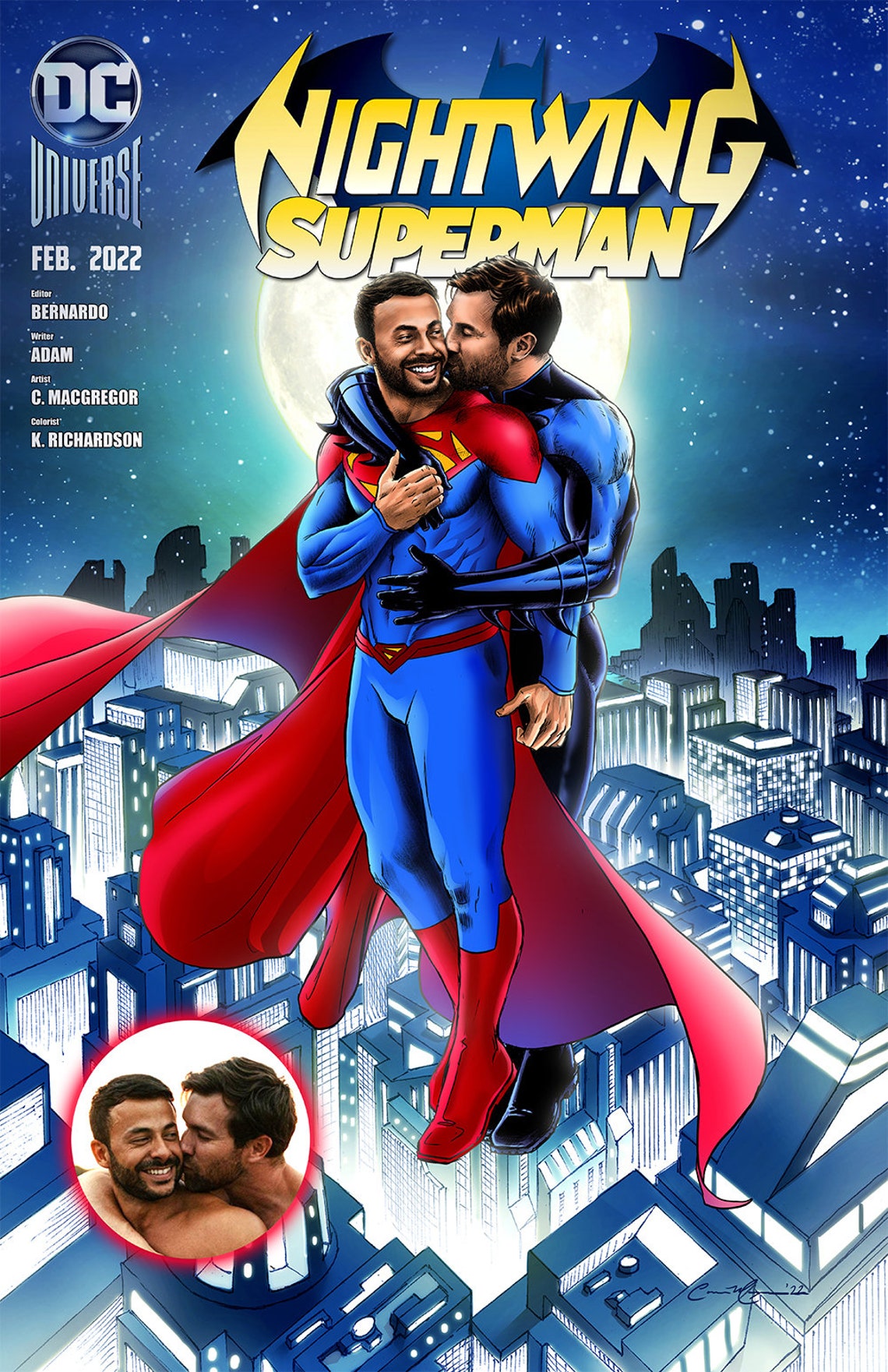 Custom LGBTQ+ Superhero Portrait, Custom Comic Cover, Personalized ...