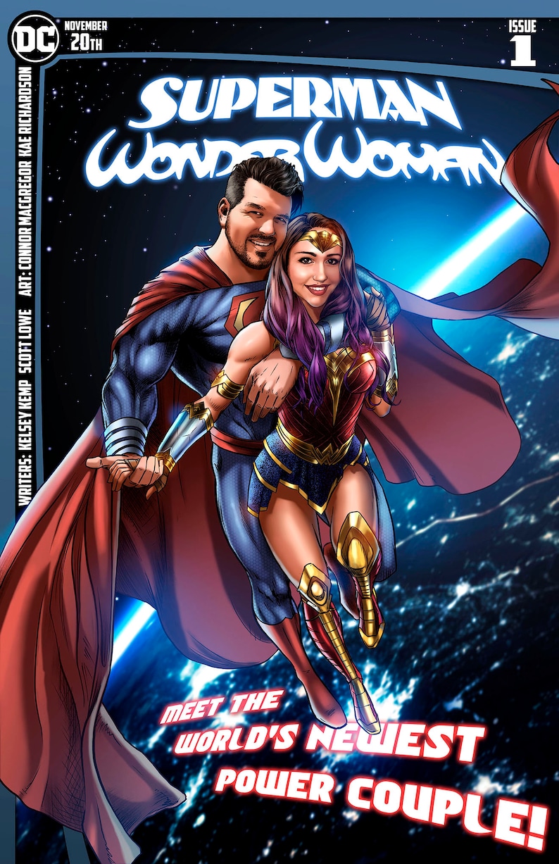 Custom Superhero Portrait Custom Comic Cover Personalized - Etsy