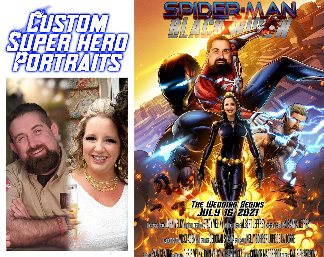 Custom Superhero Portrait, Custom Comic Cover, Personalized Comic Cover ...