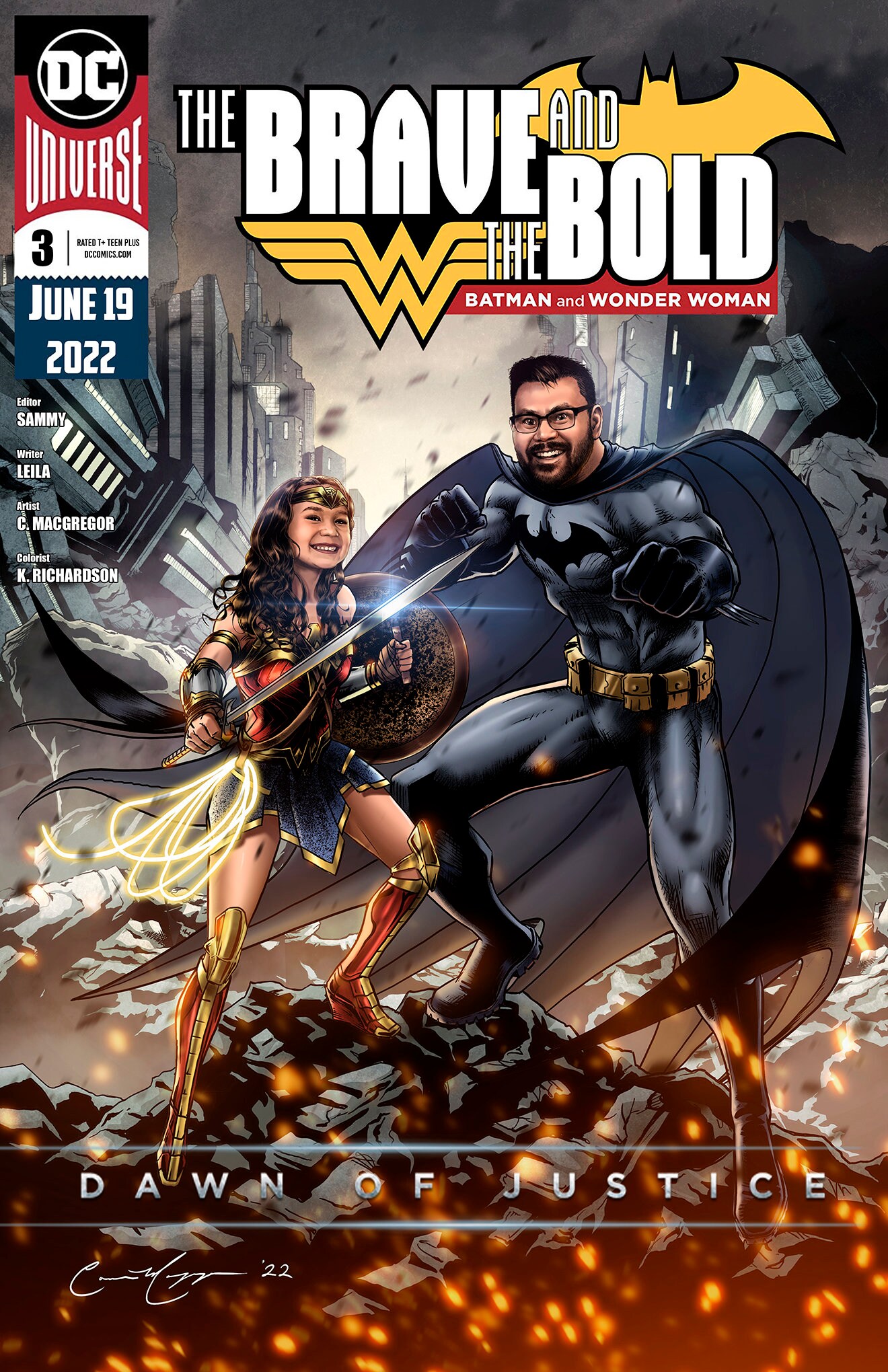 Custom Superhero Portrait, Custom Comic Cover, Personalized Comic Cover ...