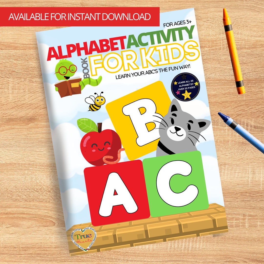 Alphabet Activity Book for Kids - Etsy
