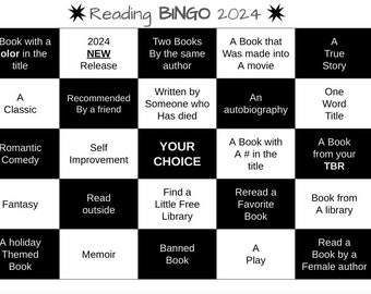 A Year of Book Bingo Monthly Reading Challenge for Book Lovers 12 ...