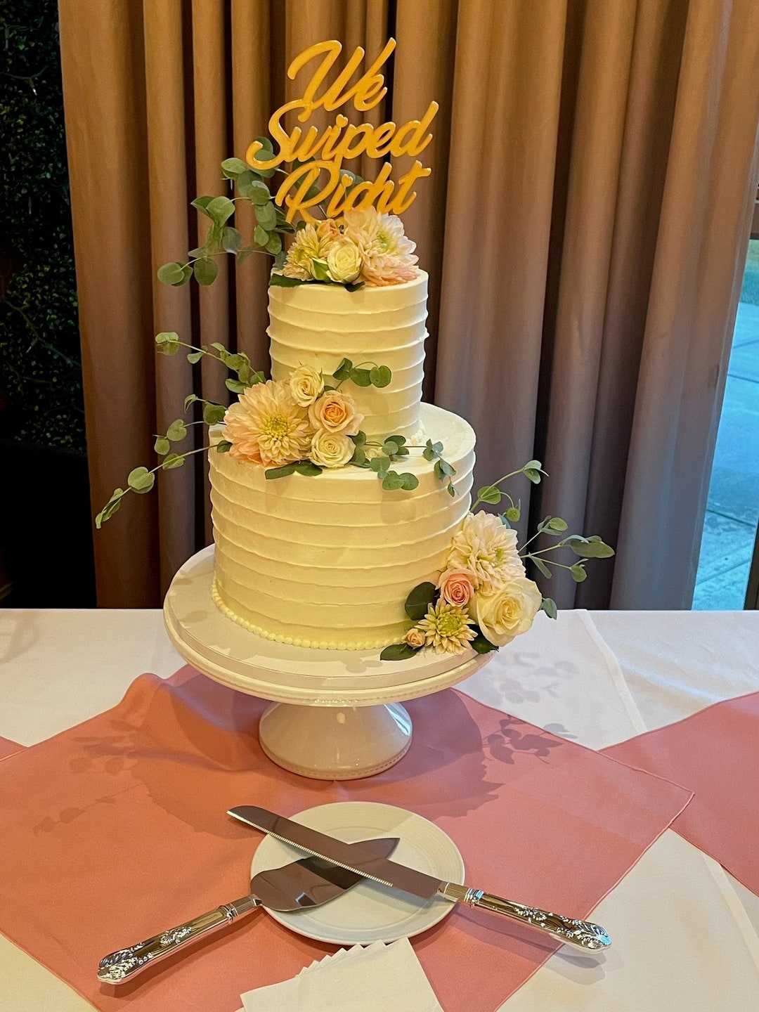 We Swiped Right Cake Topper Wedding/party Decor/tinder/hinge/bumble ...