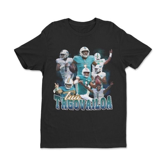 TUA TAGOVAILOA Miami Dolphins Graphic T Shirt 90s Bootleg - Etsy