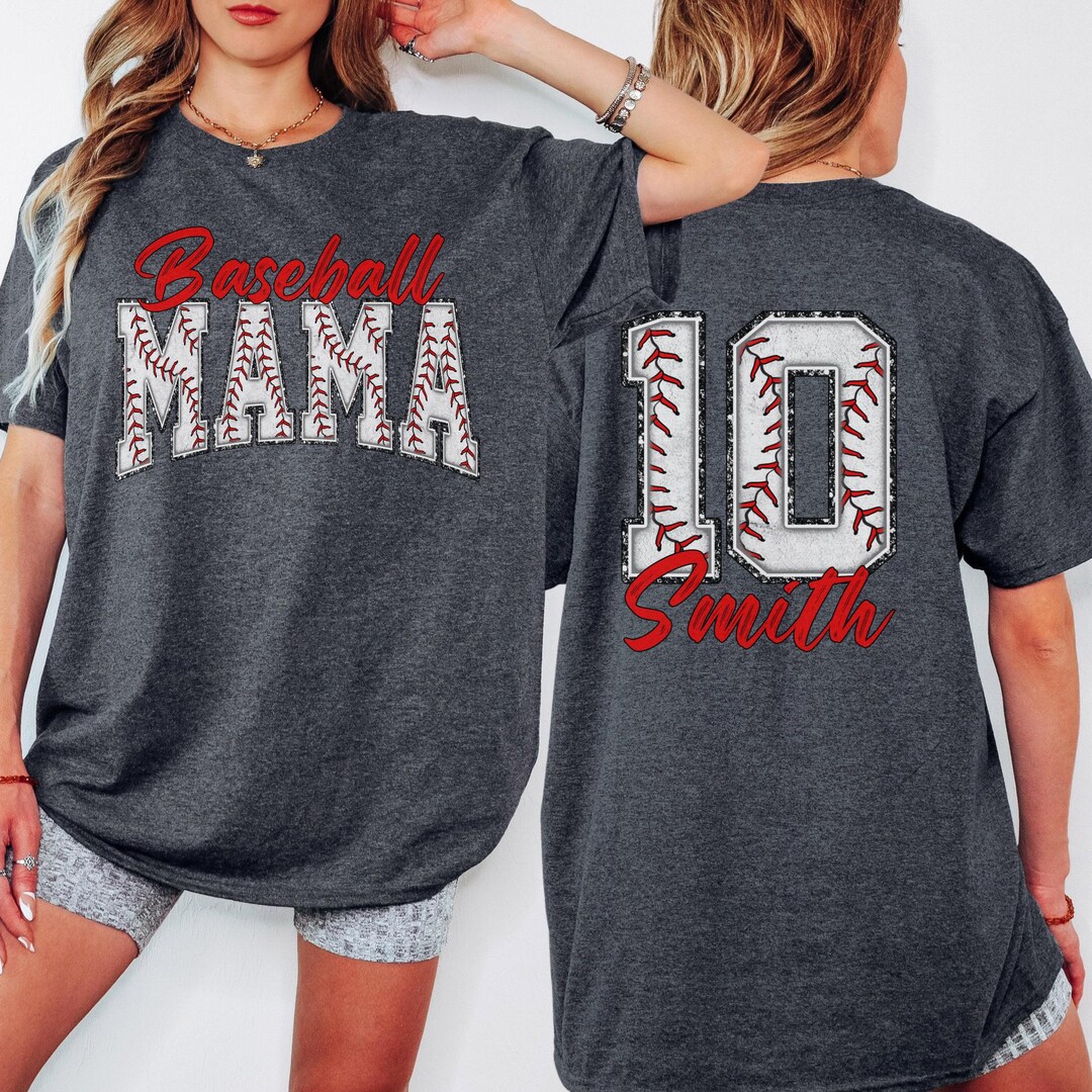 Custom Baseball Family Shirts, Personalized Baseball Mom Shirts ...
