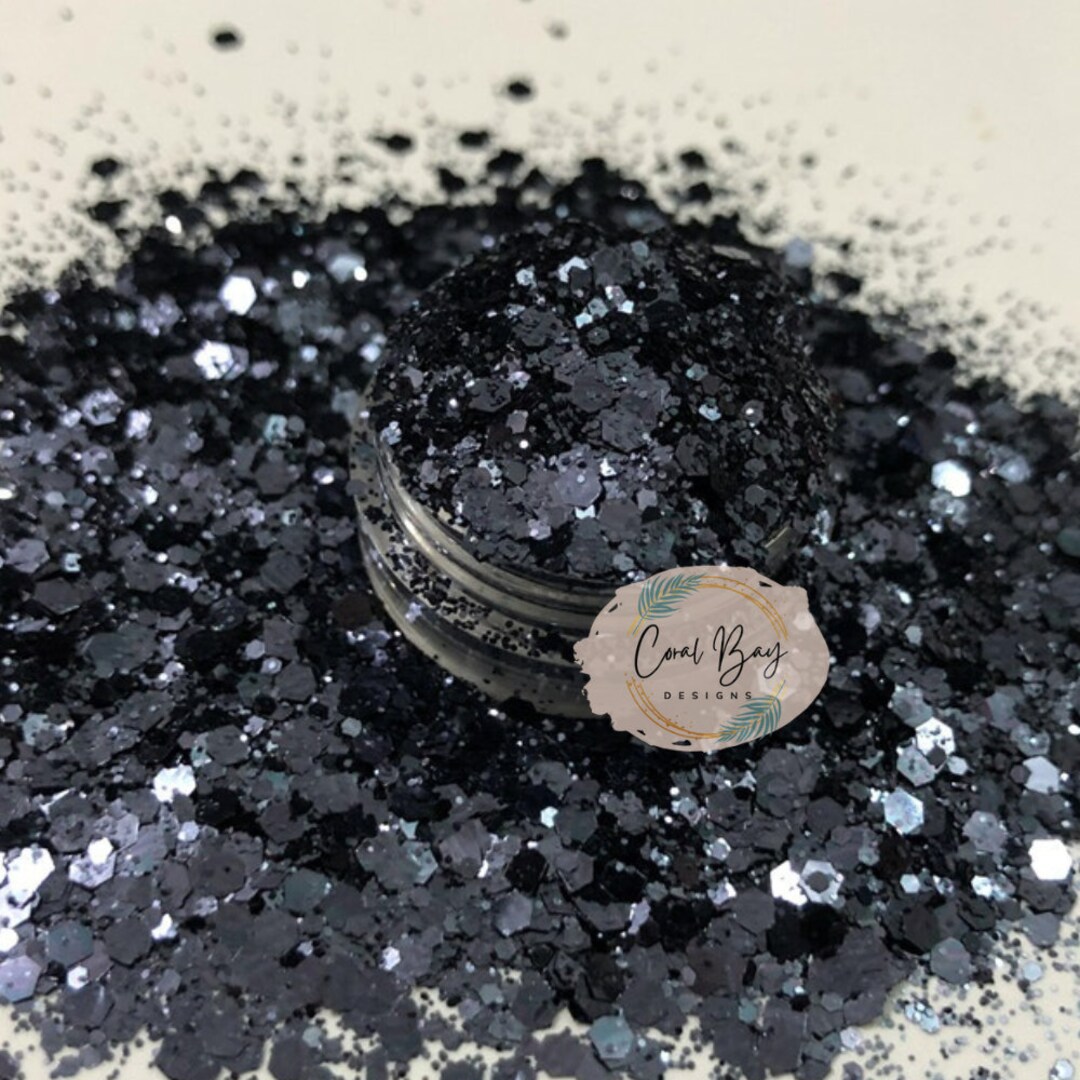 Witch Hunt, Black Metallic Glitter, Chunky Black Glitter, Halloween ...