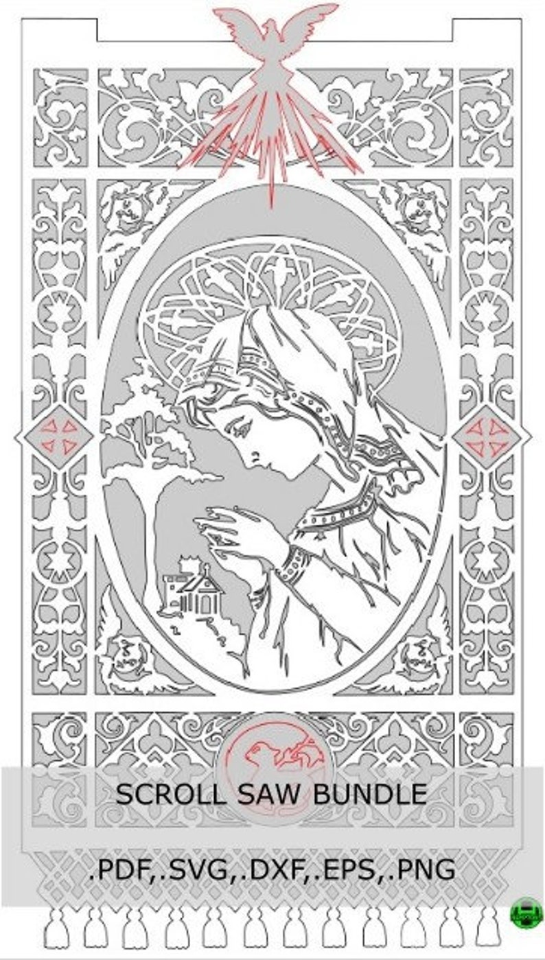 Scroll Saw Pattern Svg Pdf Dxf Eps Png Hand Drawn Pattern (from My Art ...