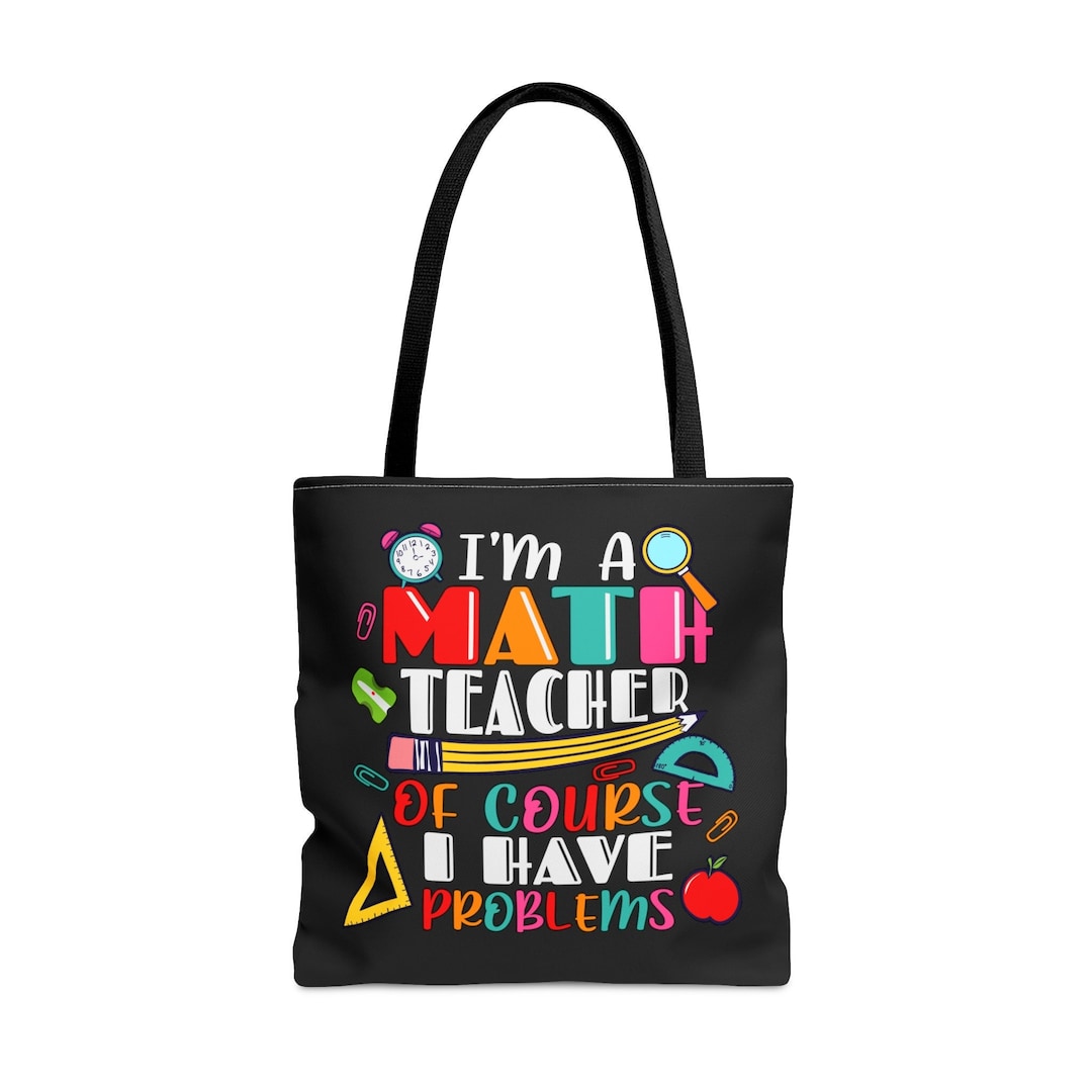 Math Teacher Tote Bag,math Teacher Gift,tote Bag for School Teacher ...