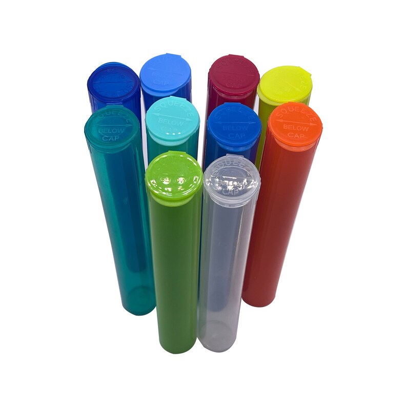 10 Pack Colorful Doob Tubes/pill Holder Smell Proof Pre-roll - Etsy