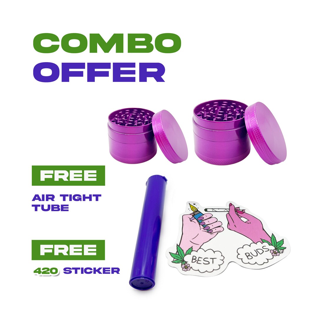 Premium Purple 4 Piece Herb Spice Grinder | Cute Grinder | Cheap ...