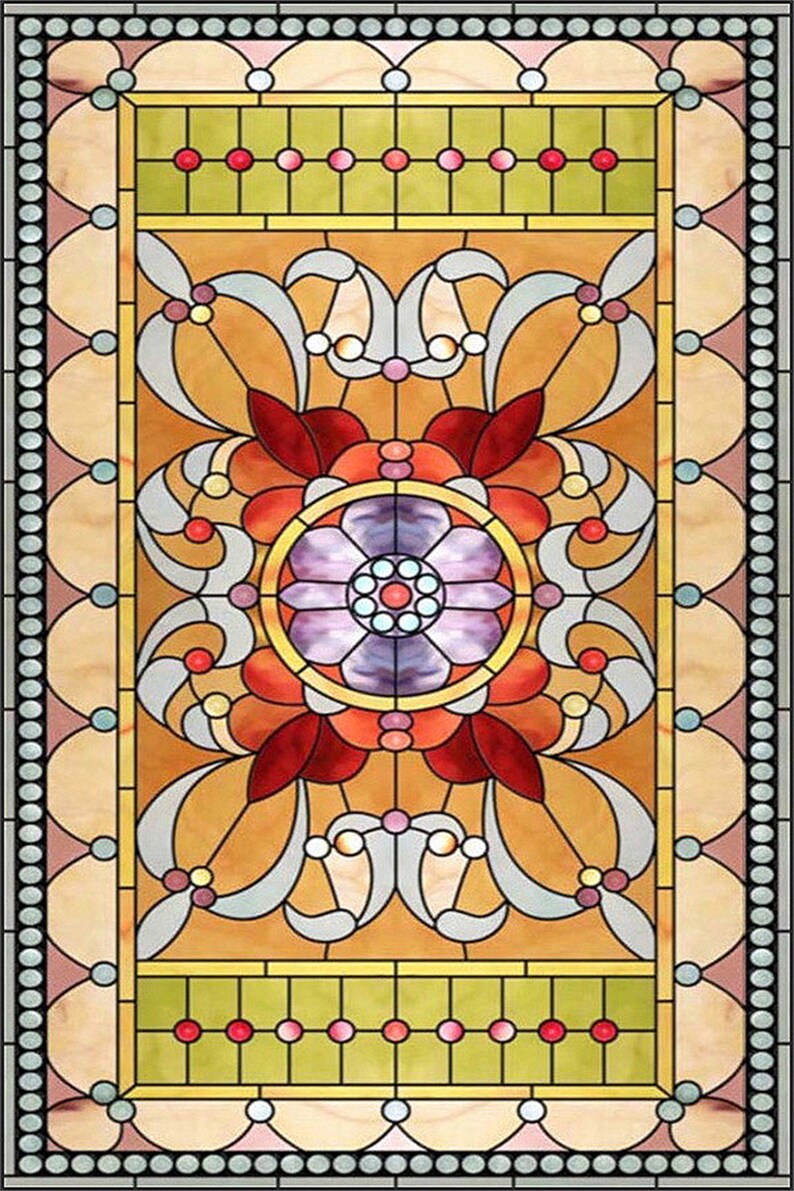 Customized Static Cling Frosted Church Stained Glass Film Window Films ...