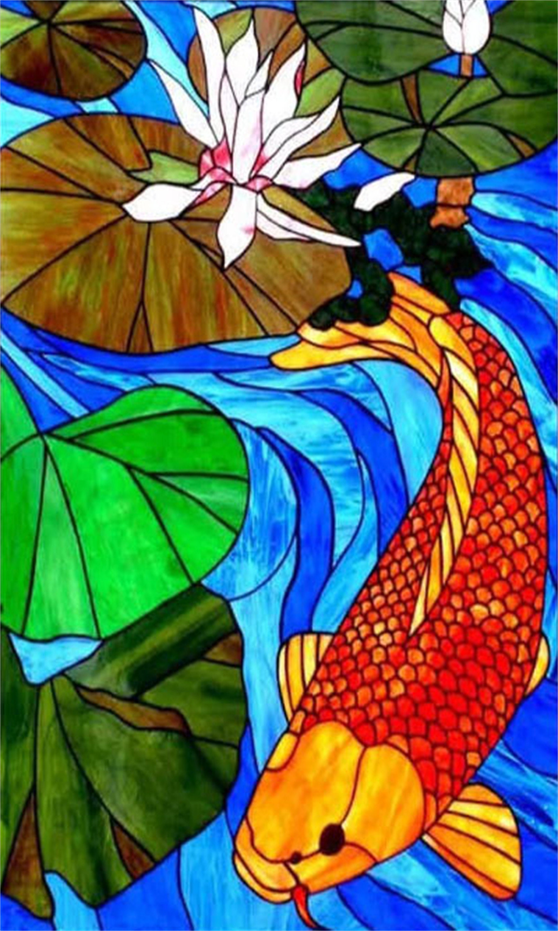 Custom Size Glass Films,stained Glass Window Door Stickers Static Cling ...